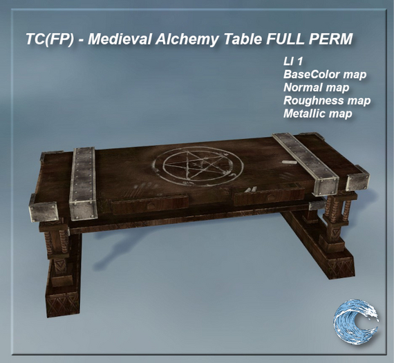 Second Life Marketplace - TC(FP) - Medieval Alchemy Table FULL PERM