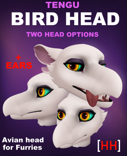 Second Life Marketplace - [HELLHOUND] Tengu Avian/Bird Head