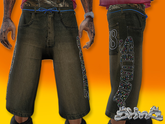Second Life Marketplace - @DHND - STITCH GOD SHORT[GREEN TAN]