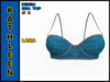 Second Life Marketplace - Kathleen's Denim Bra Top #3, Sky Blue, Lara