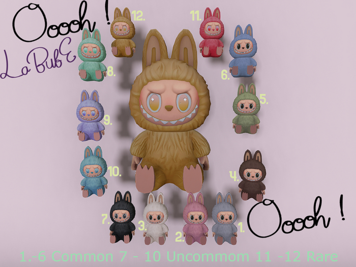 Second Life Marketplace - PsychoKat ~ 12. labubu sit Gold RARE