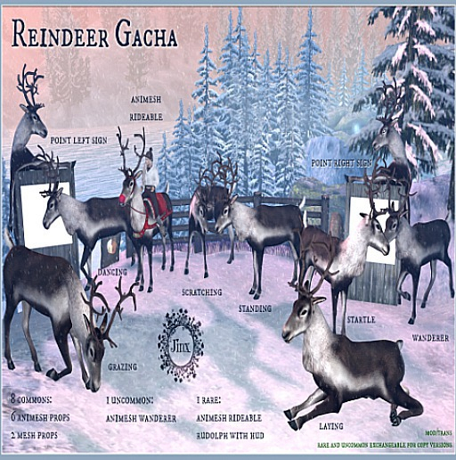 Second Life Marketplace - Jinx : Reindeer Gacha Wanderer UNCOMMON ...