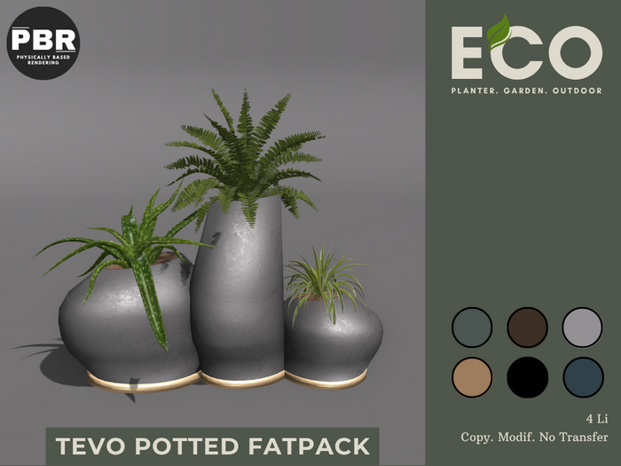 Second Life Marketplace - Eco - Tevo Potted Fatpack