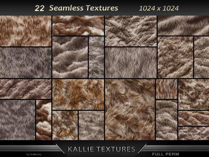 Second Life Marketplace - KJ Brown Fur Textures Seamless