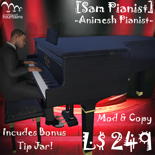 Second Life Marketplace - [Sam Pianist] Vendor Wishing Well Fountains