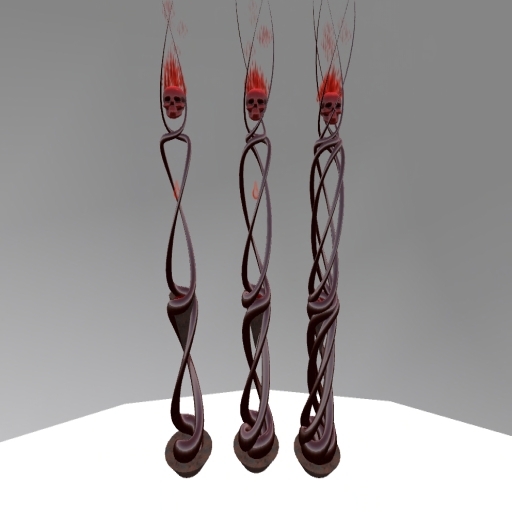 Second Life Marketplace - Vampire Blood/Fire standing and wall Torches