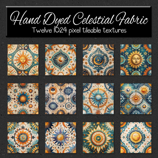 Second Life Marketplace - *Wallflowers* Hand Dyed Celestial Fabric