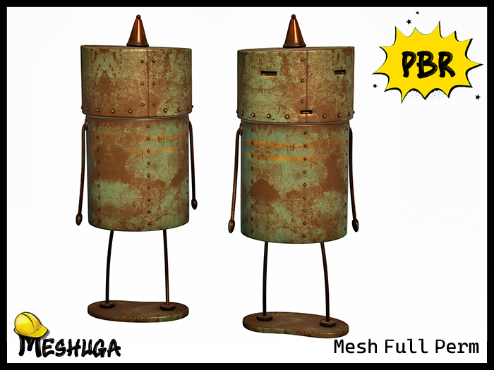 Second Life Marketplace - Meshuga PBR Steampunk Robot Prisoner FULL ...