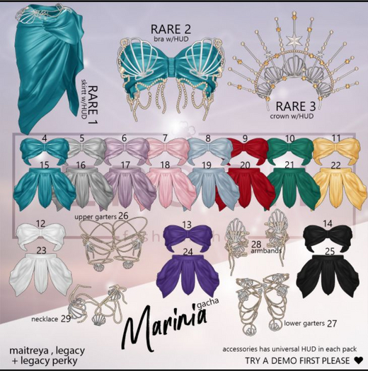 Second Life Marketplace - 03. ERSCH - Marinia Gacha {unrigged} crown RARE