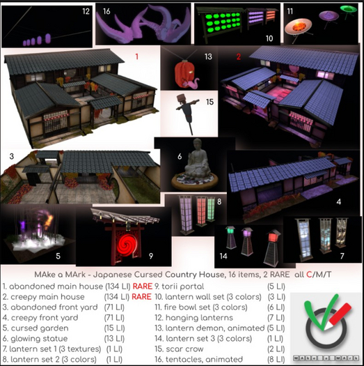 Second Life Marketplace - #6 MAke a MArk 'Cursed Country House ...
