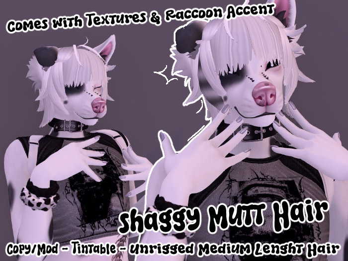 Second Life Marketplace - [TShain] Shaggy Mutt Hair