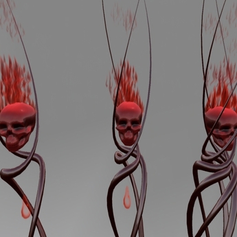 Second Life Marketplace - Vampire Blood/Fire standing and wall Torches