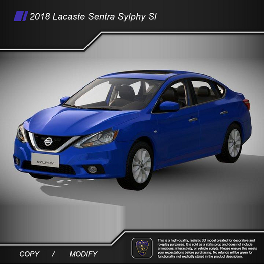 Second Life Marketplace - 2018 Lacaste Sentra Sylphy Sl