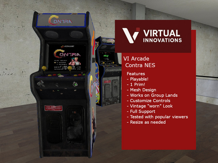 Second Life Marketplace - VI Arcade - 008 - Contra - 1 Prim! Play In World!