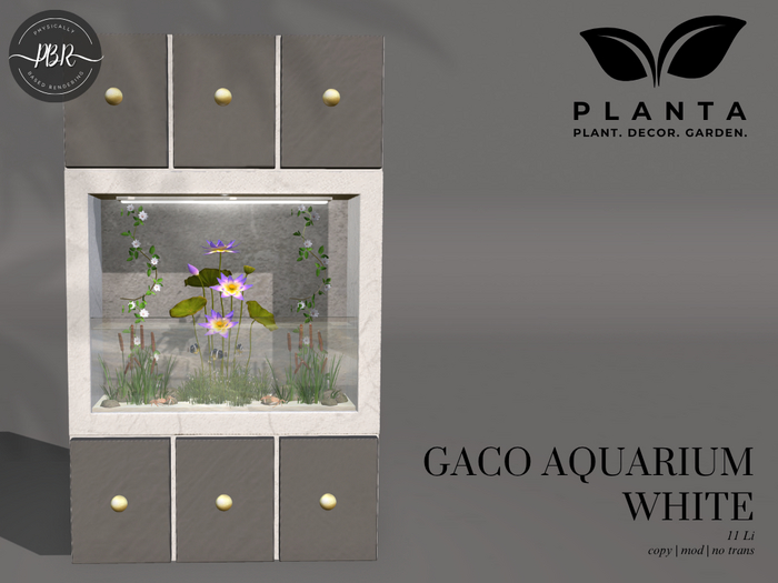 Second Life Marketplace - Planta - Gaco Aquarium White
