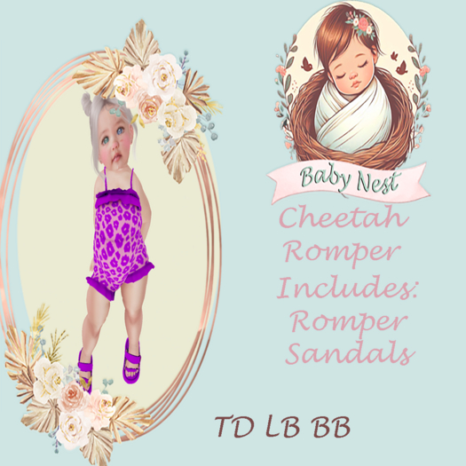Second Life Marketplace - BabyNest Cheetah TD/LB/BB Purple/pink