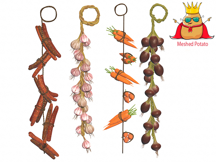 Second Life Marketplace - Meshed Potato Hanging Food PBR Full Perm