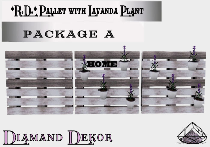Second Life Marketplace - *R.D.* Pallet with Lavanda Plant Packages A
