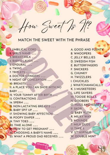 Second Life Marketplace - How Sweet Is It? Baby Shower Game