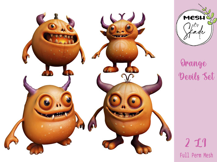Second Life Marketplace - MBS - Orange Devils Set