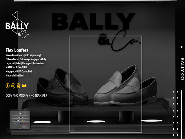 Second Life Marketplace - 'BALLY & CO' Flex Loafers DEMO