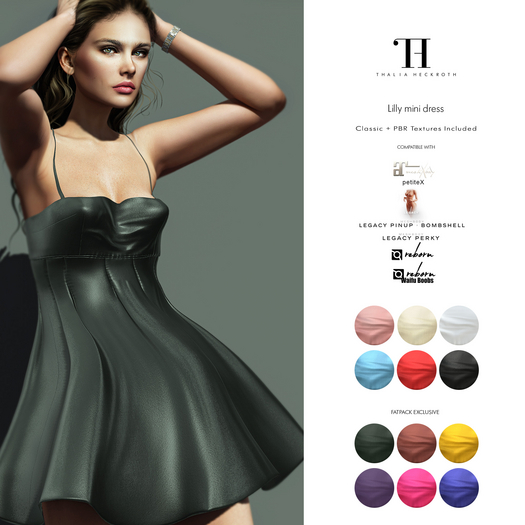 Second Life Marketplace - Thalia Heckroth - Lilly mini dress FATPACK