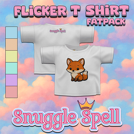 Second Life Marketplace - Snuggle Spell / Flicker T-Shirt FAT PACK