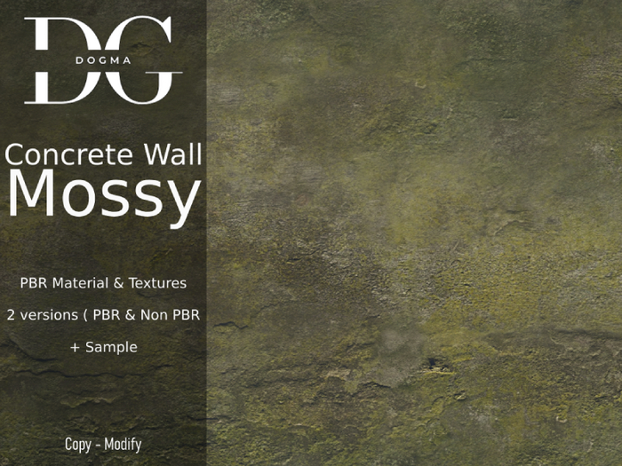 Second Life Marketplace - [Dogma] Mossy Concrete PBR/NON PBR Fatpack