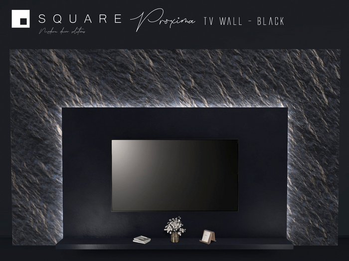 Second Life Marketplace - [ SQUARE ] - PROXIMA TV wall : BLACK