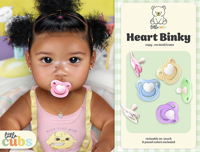 Second Life Marketplace - .little cubs. heart binky [fatpack]