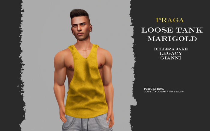 Second Life Marketplace - Praga Loose Tank - Marigold