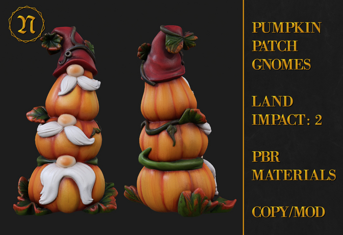 Second Life Marketplace - Pumpkin Patch Gnomes