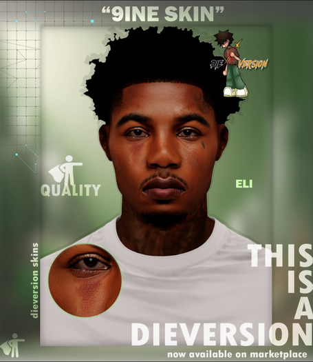 Second Life Marketplace - /DV/ 9ine Skin (Eli)