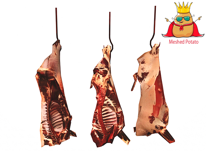 Second Life Marketplace - Meshed Potato Hanging PBR Carcass Meat Full Perm