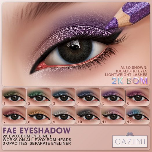 Second Life Marketplace - :CAZIMI: Fae Eyeshadow 2K