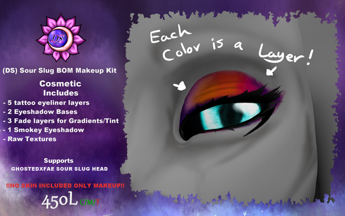 Second Life Marketplace - (DS) Sour Slug Makeup Kit