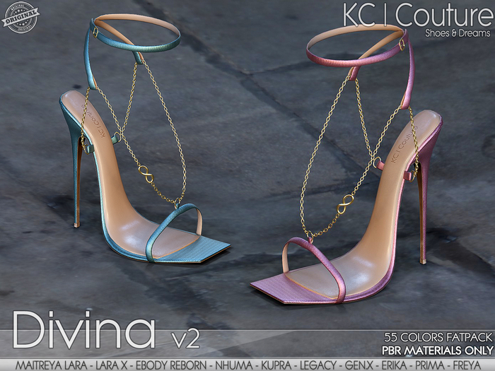 Second Life Marketplace - *PBR* -KC- DIVINA HEELS v2 / 55 [PBR ...