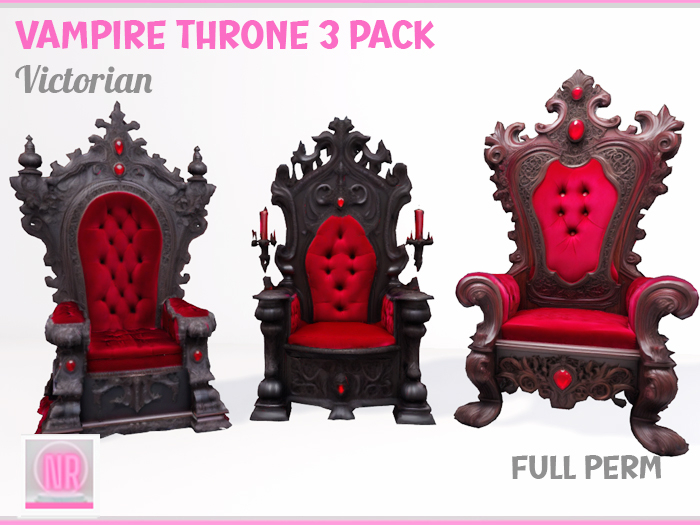 Second Life Marketplace - Vampire Thrones Victorian Pack (I, II, III ...