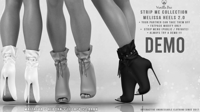 Second Life Marketplace - *Vanilla Bae* Melissa Heels 2.0 DEMO (Add Me)