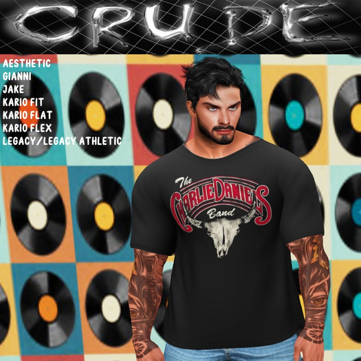 Second Life Marketplace - Charlie Daniels Band Concert Men's T-Shirt (MCT)
