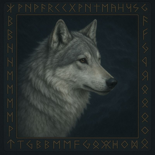 Second Life Marketplace - wolf with rune border