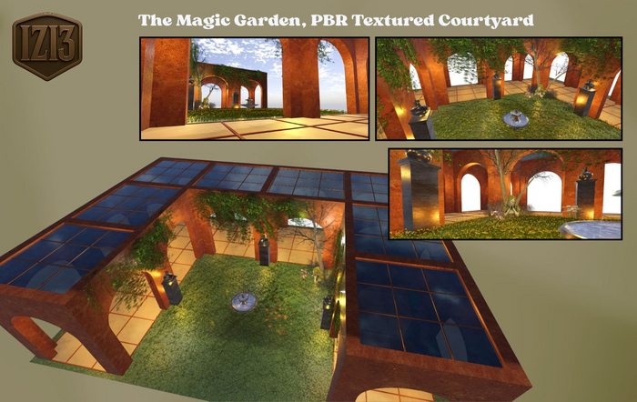 Second Life Marketplace - The Magic Garden, PBR Textured Courtyard
