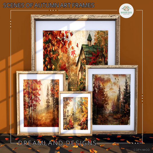 Second Life Marketplace - DD Scenes Of Autumn Art Frames