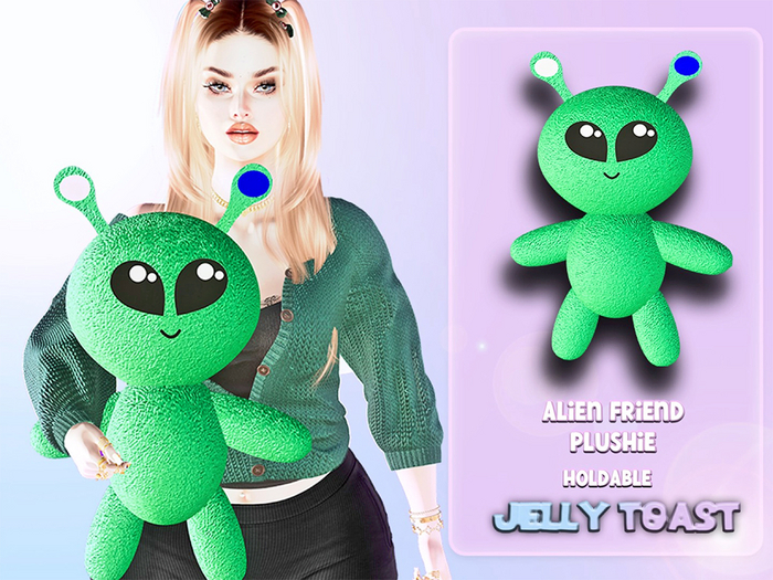Second Life Marketplace - Jelly Toast- Alien Friend Plushie Holdable