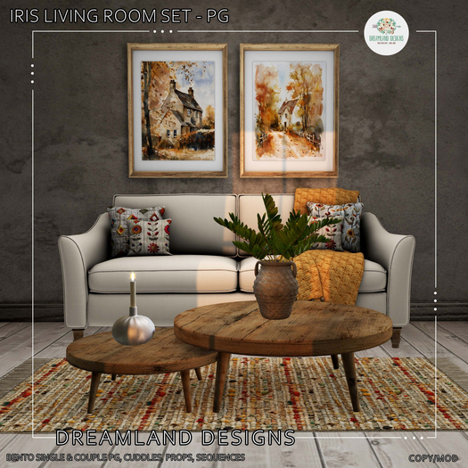 Second Life Marketplace - DD Iris Livingroom Set PG