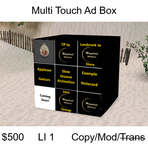 Second Life Marketplace - Multi Touch Ad Box