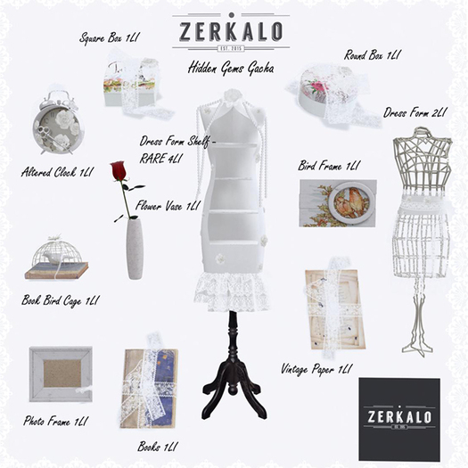 Second Life Marketplace - [ zerkalo ] Hidden Gems - FULL SET +RARES
