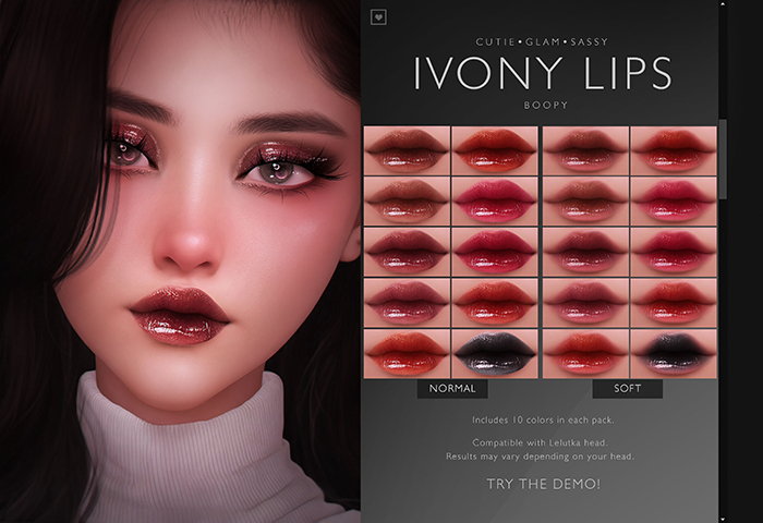 Second Life Marketplace - [BOOPY] Ivony Lipstick (DEMO)