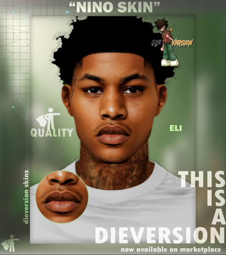 Second Life Marketplace - /DV/ Nino Demo Skin (Eli)