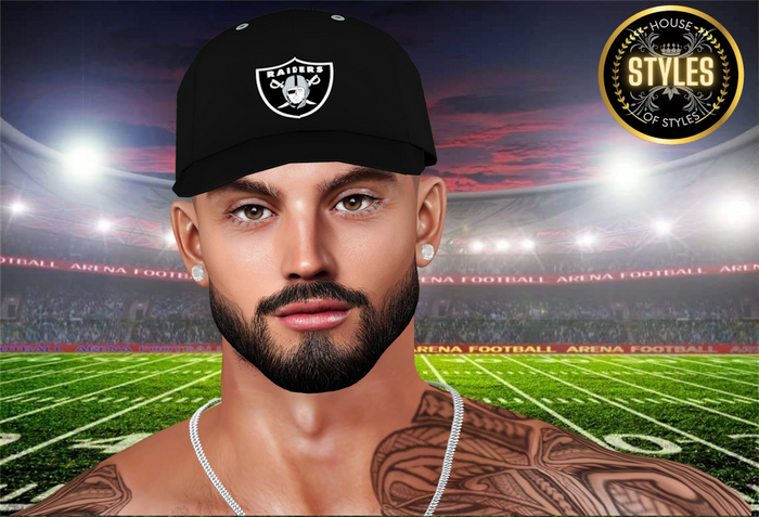 Second Life Marketplace - Las Vegas Raiders Baseball Cap (Black)